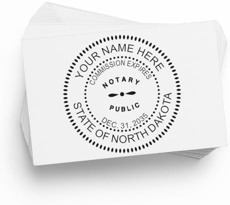 North Dakota Notary - Portable ND Notary Public , 1-5/8 Size, Ideal for ...