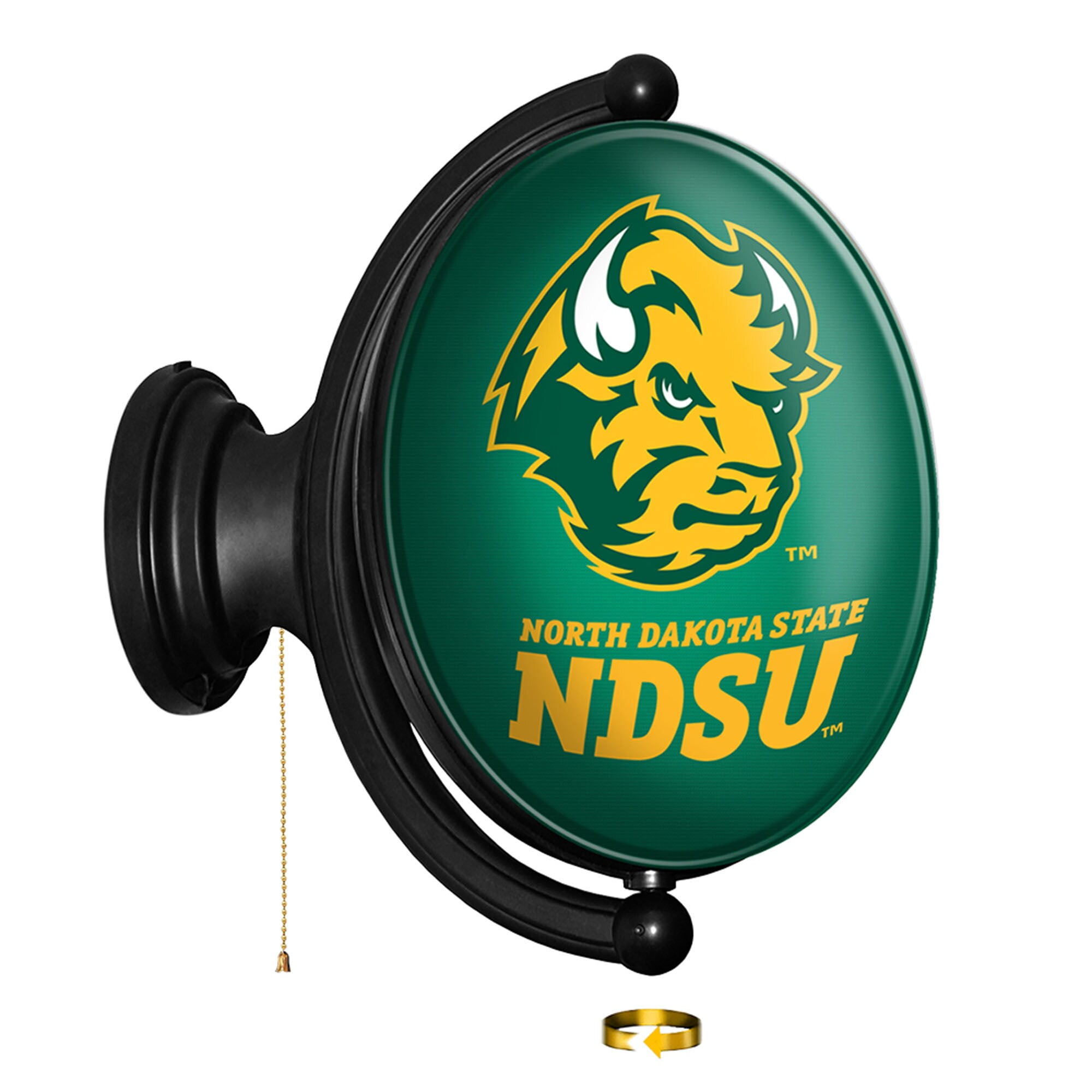 NDSU Bison Mascot 21'' x 23'' Rotating Lighted Wall Sign - Walmart.com