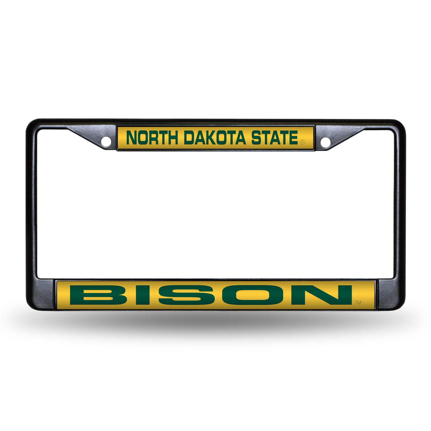 North Dakota State NDSU Bison Black Metal Laser Cut License Plate Frame ...