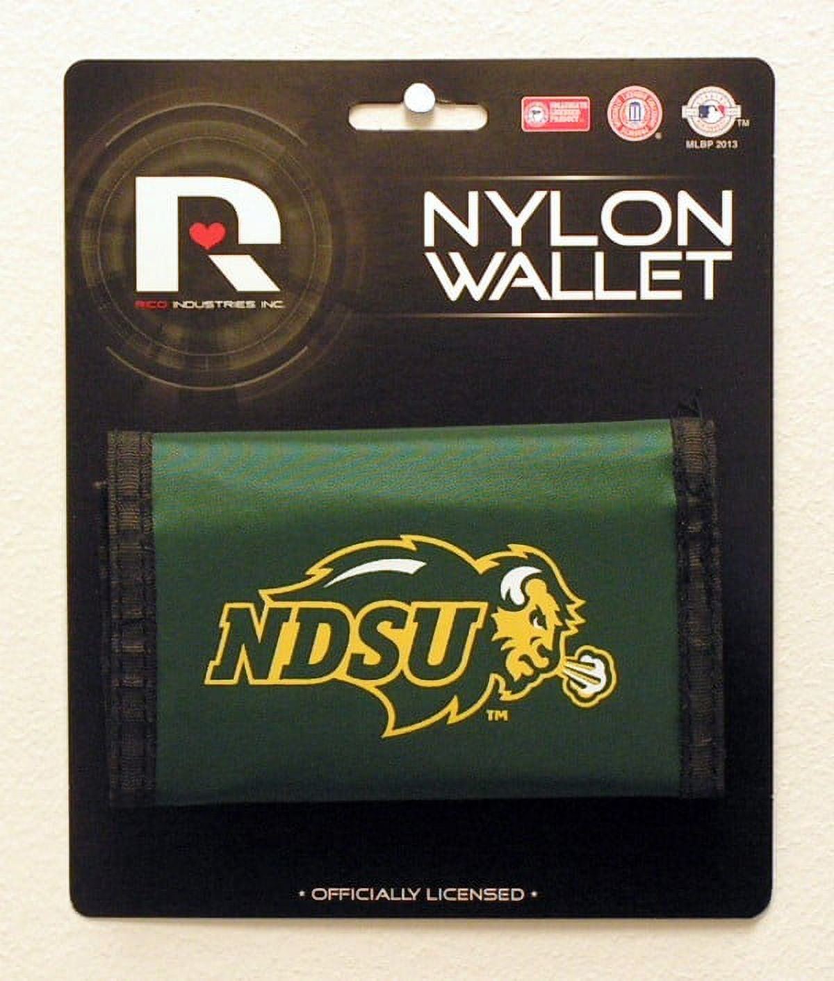 North Dakota State NDSU NCAA Bison 3x5 Slim Nylon Trifold Wallet for ...