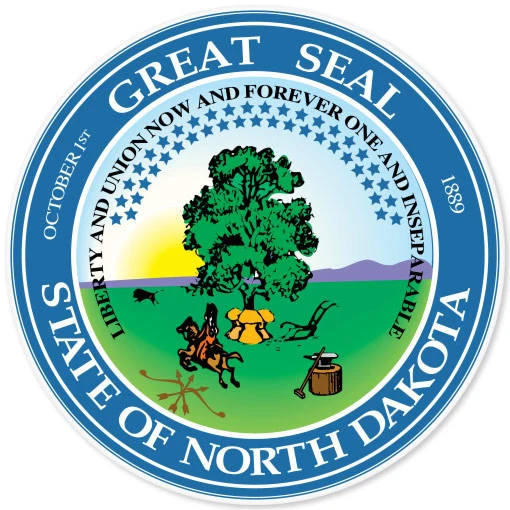 North Dakota State Seal Sticker Phone Decal Water Bottle Stickers Car ...