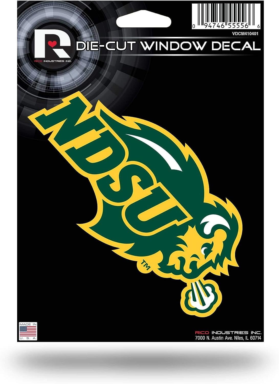 North Dakota State University Bison 5 Inch Die Cut Decal Sticker, Flat ...