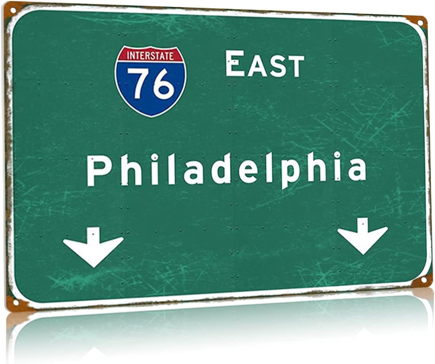 North Dayton Metal Tin Signs Interstate 75 Direction Signage Airport ...