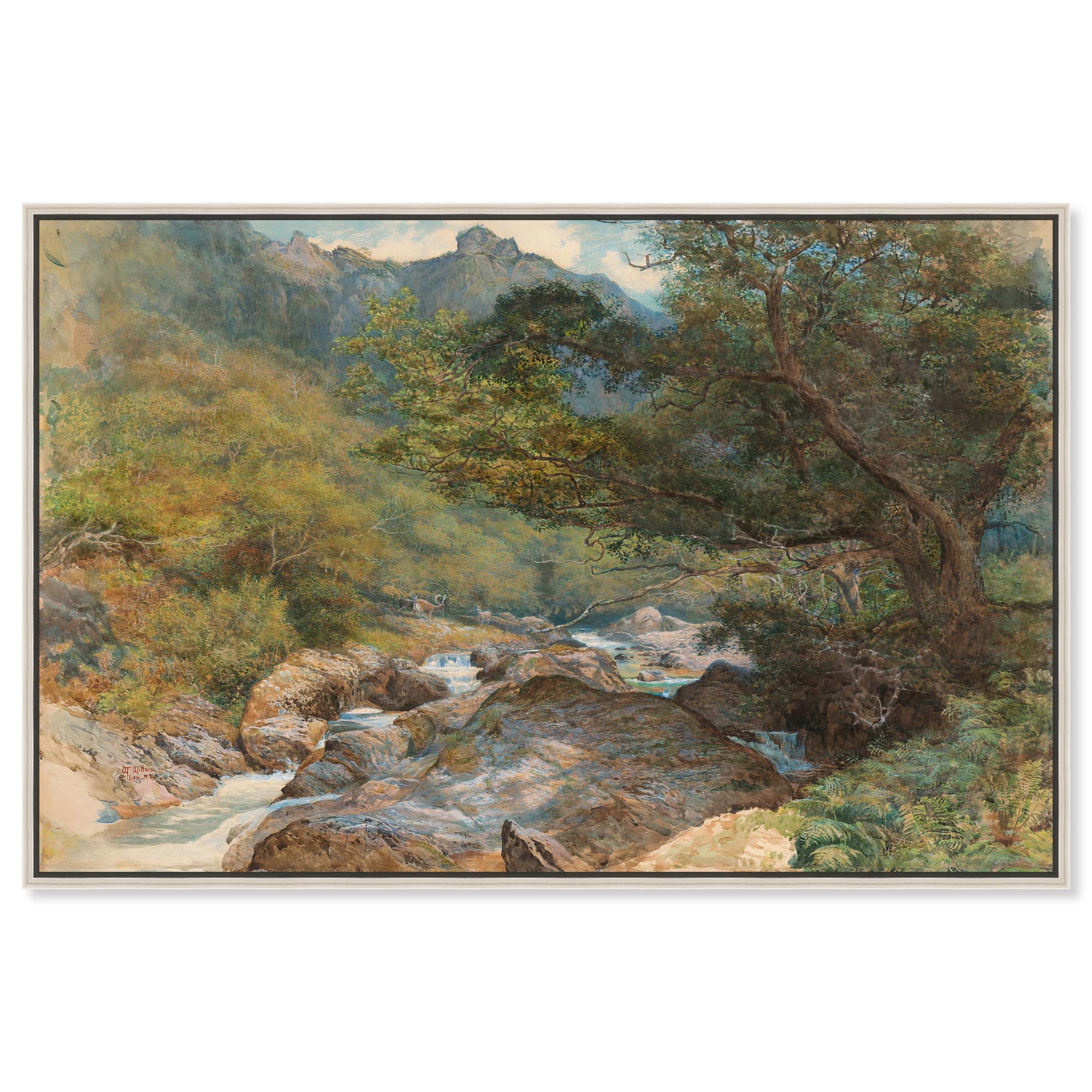 North Devon 1865 Canvas Classic Landscape Art by Art Remedy, Silver ...