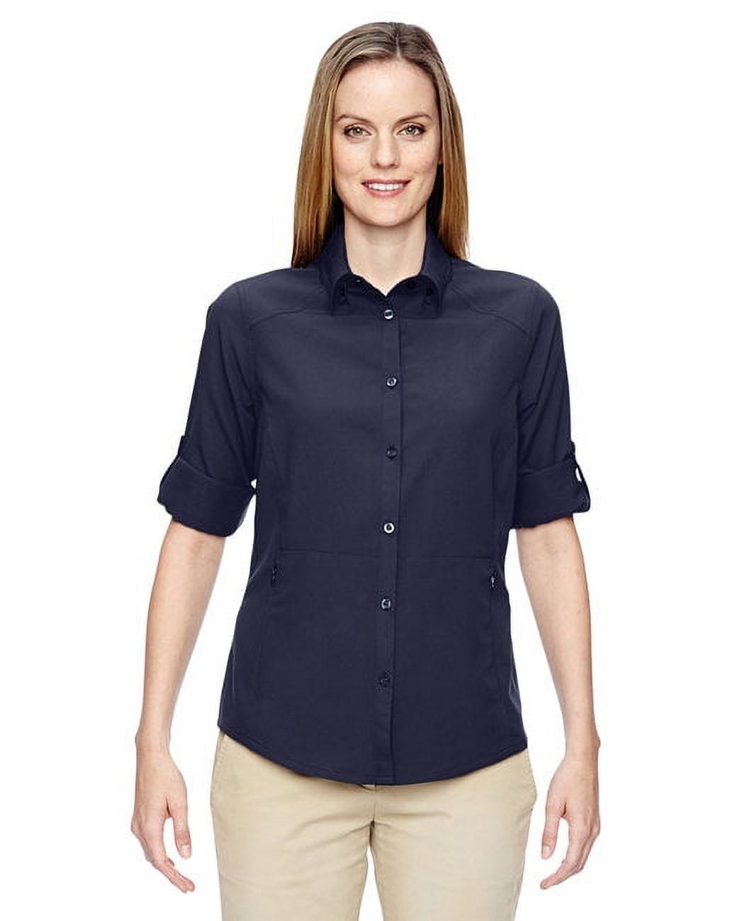 North End Ladies' Excursion Concourse Performance Shirt 77047 NAVY XL ...