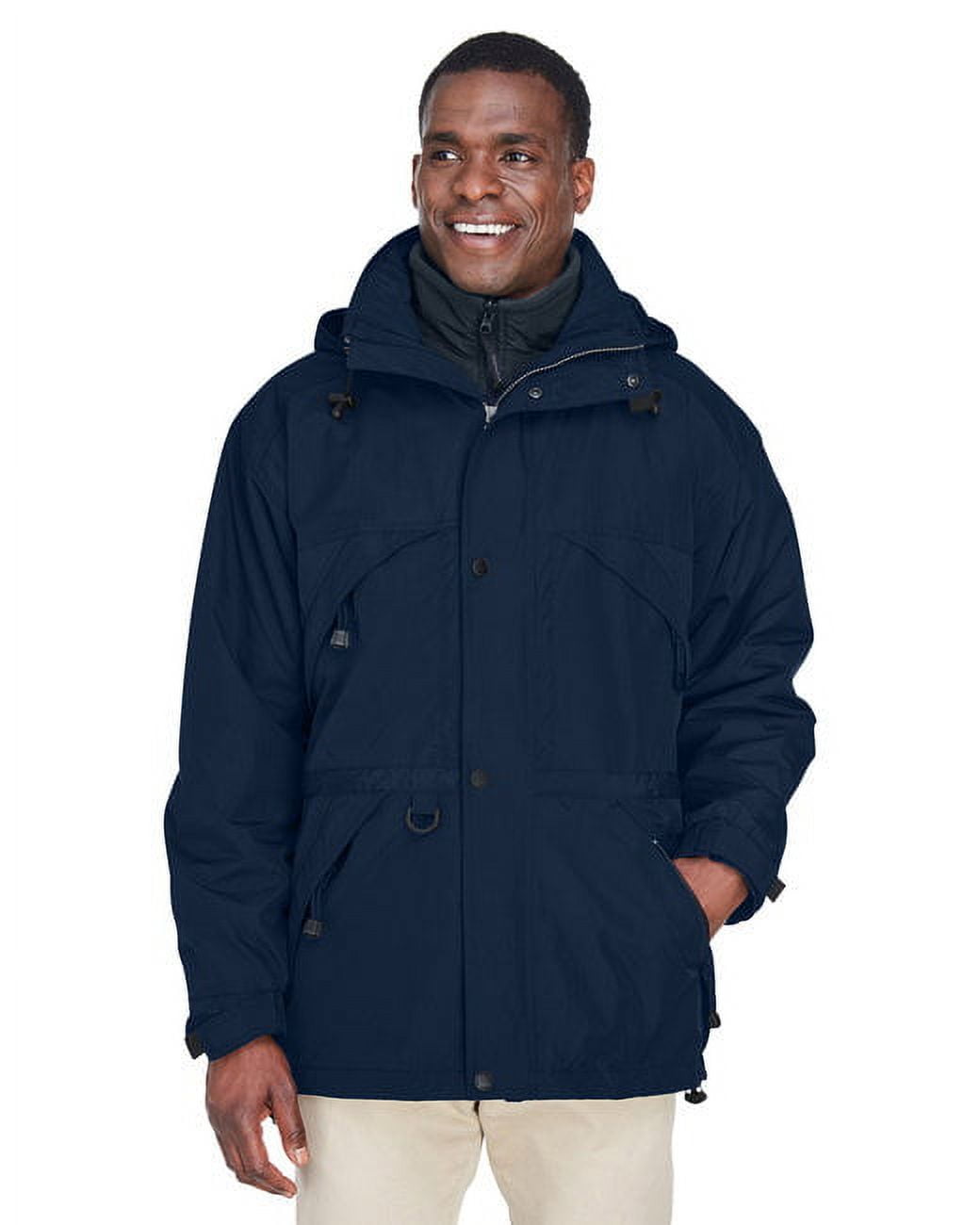 North End Men's 3-in-1 Parka with Dobby Trim, XL, MIDN NAVY 711 ...