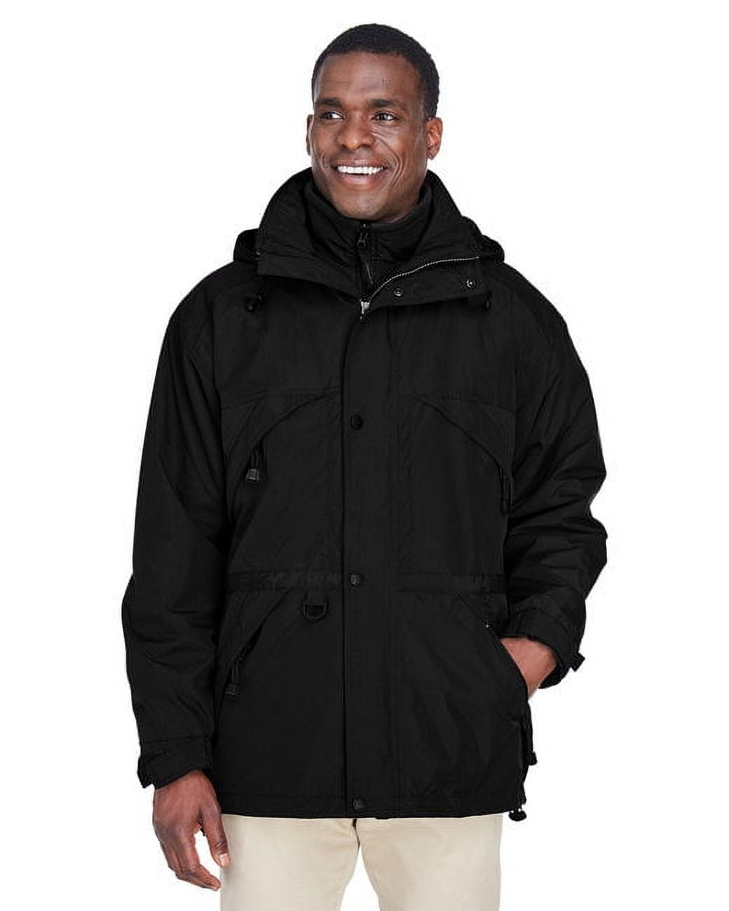 North End 88007 Men's 3-in-1 Parka with Dobby Trim-Black-2XL - Walmart.com
