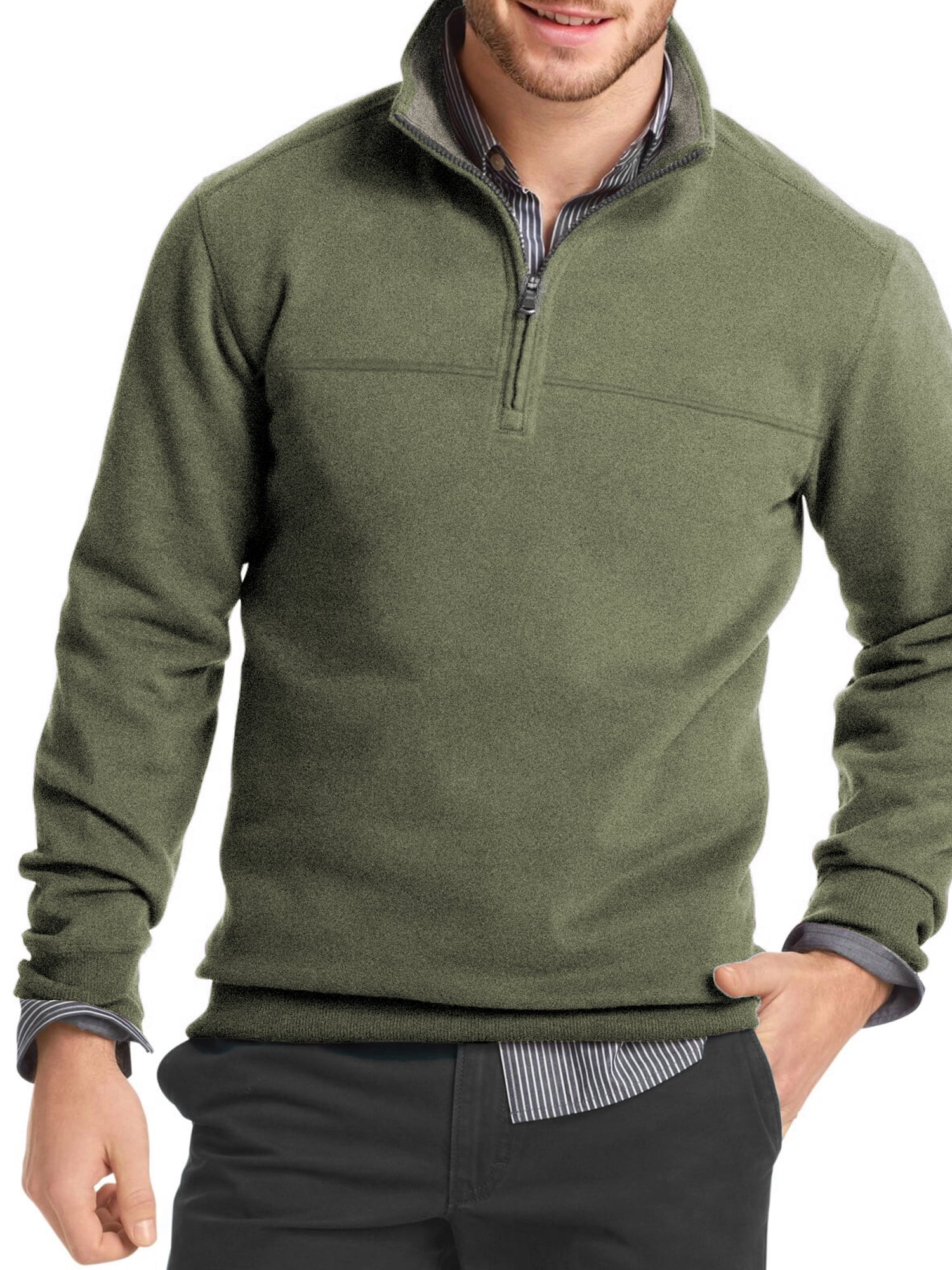 North Hudson Outfitters Men's Sueded Fleece Zip Sweatshirt - Walmart.com