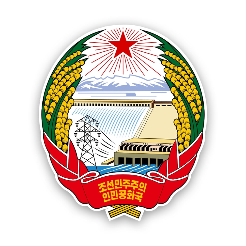 North Korean Emblem Sticker Decal - Self Adhesive Vinyl - Weatherproof ...