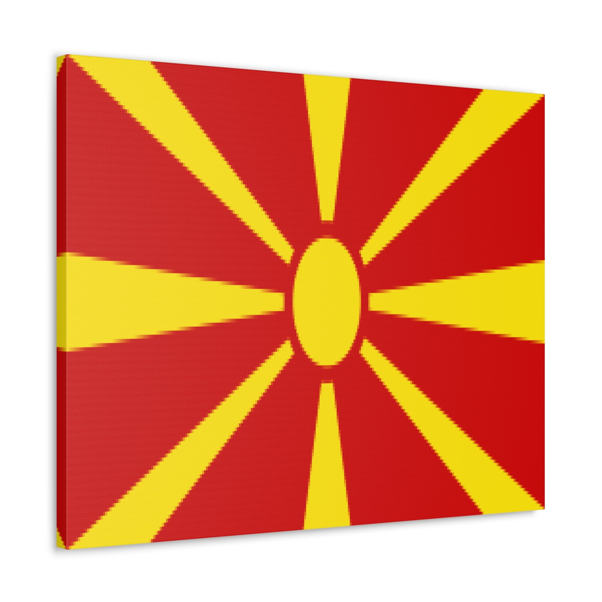 North Macedonia Country Flag Canvas Vibrant Wall Art Unframed Home ...