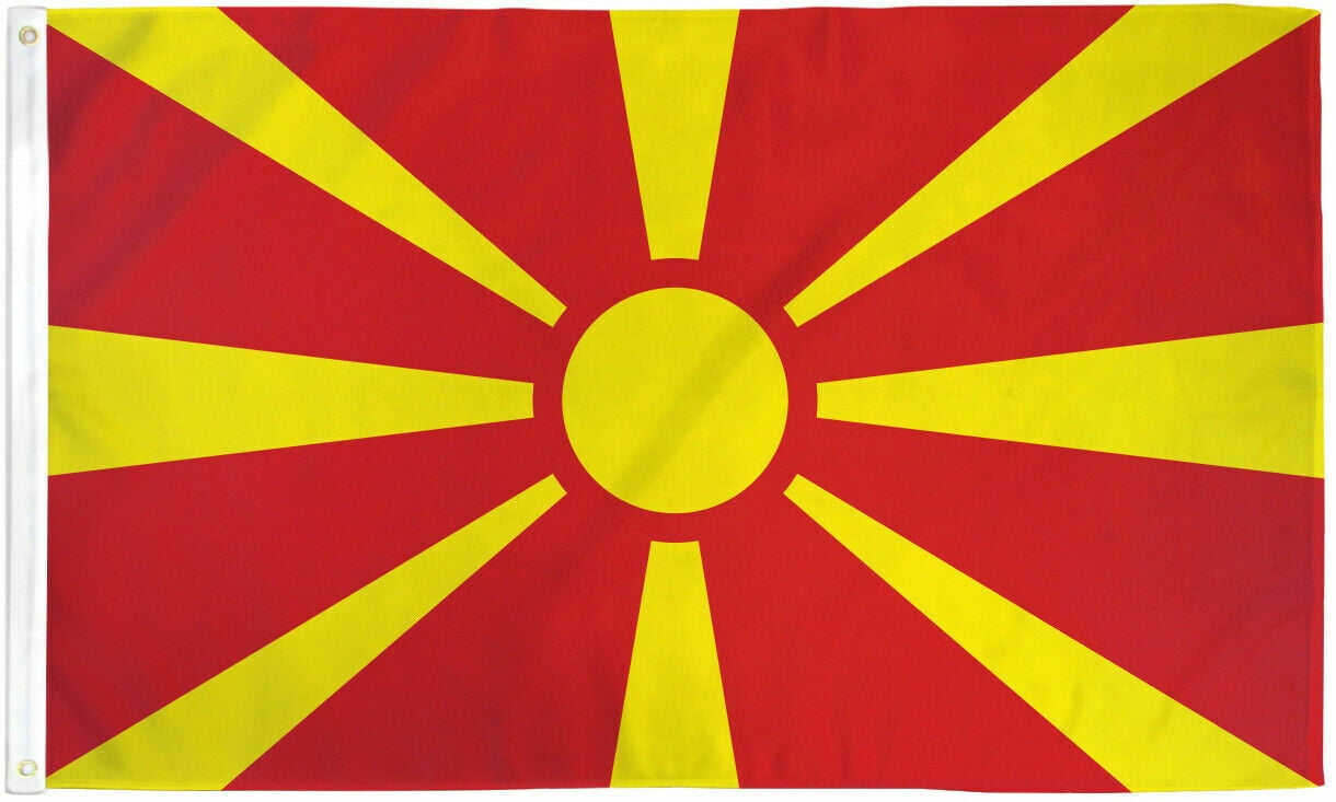 North Macedonia Flag 3x5ft House Flag Madcedonian Flag 100D - Walmart.com