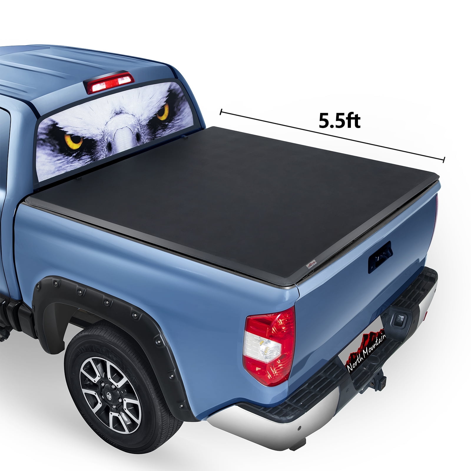 North Mountain 5.5ft Soft Tri Fold Truck Tonneau Cover, Fits for 2014 ...