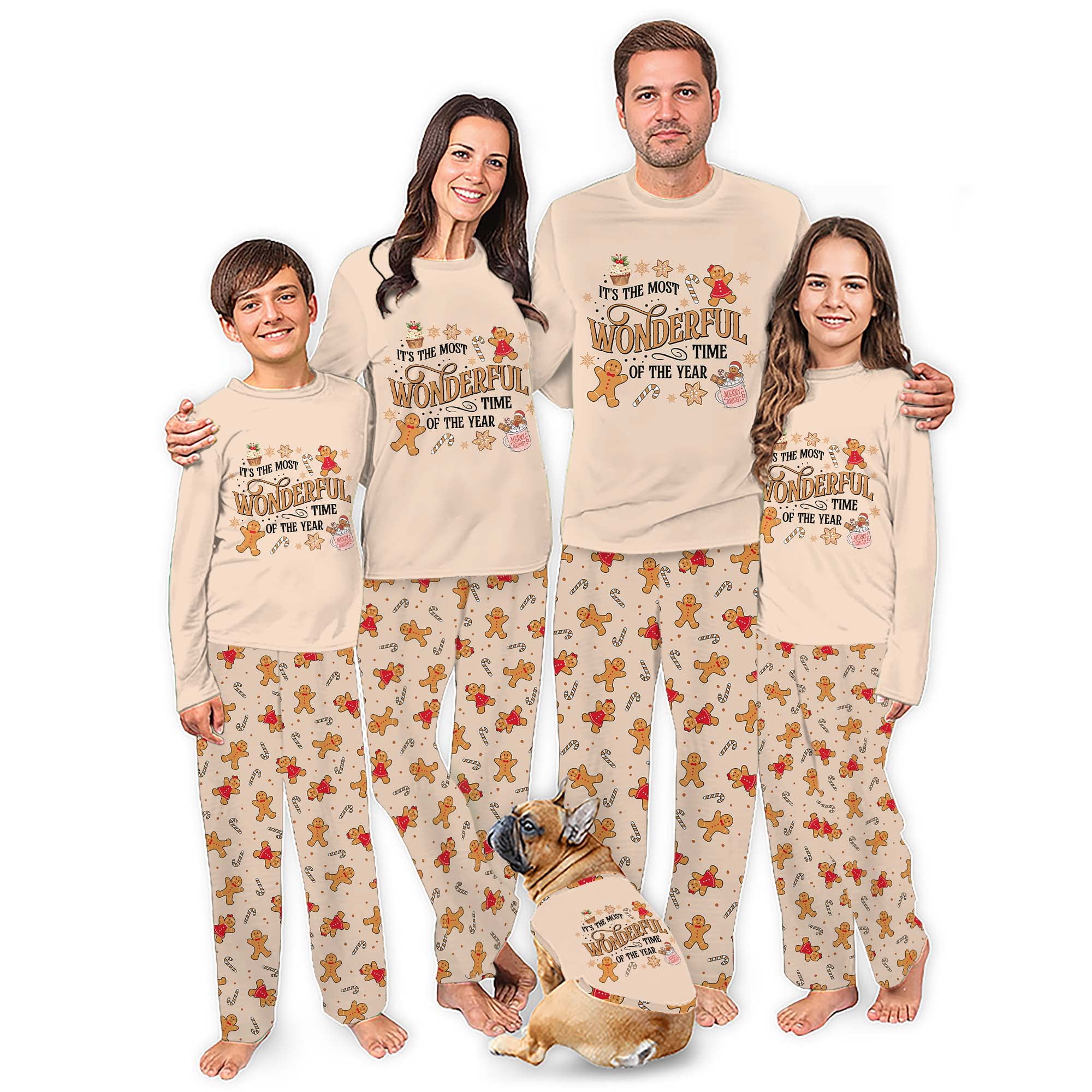 North Pole Gingerbread Bakery Family Matching Pajamas Set, Festive ...