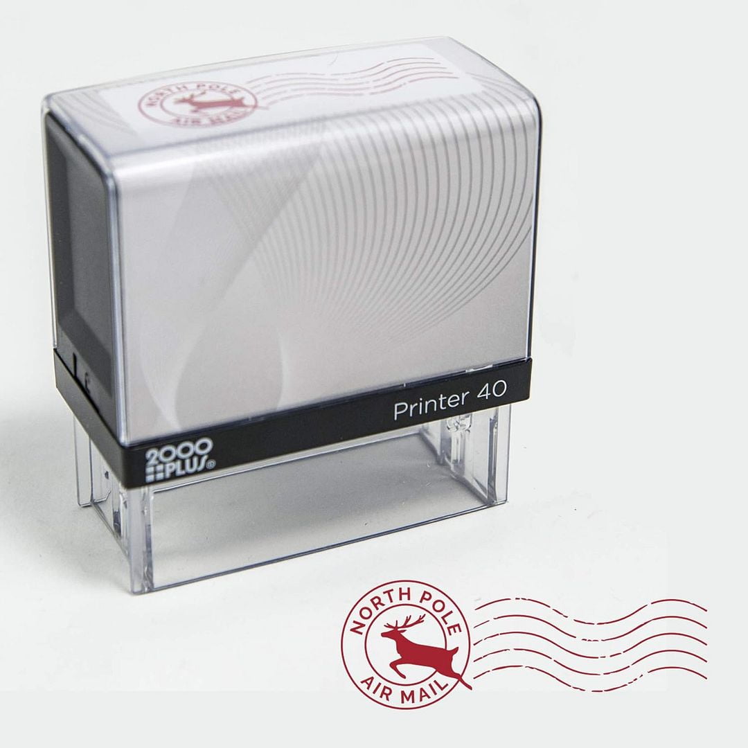North Pole Self Inking Stamp / Santa Stamp / 13/16" x 2 3/16" Reindeer ...