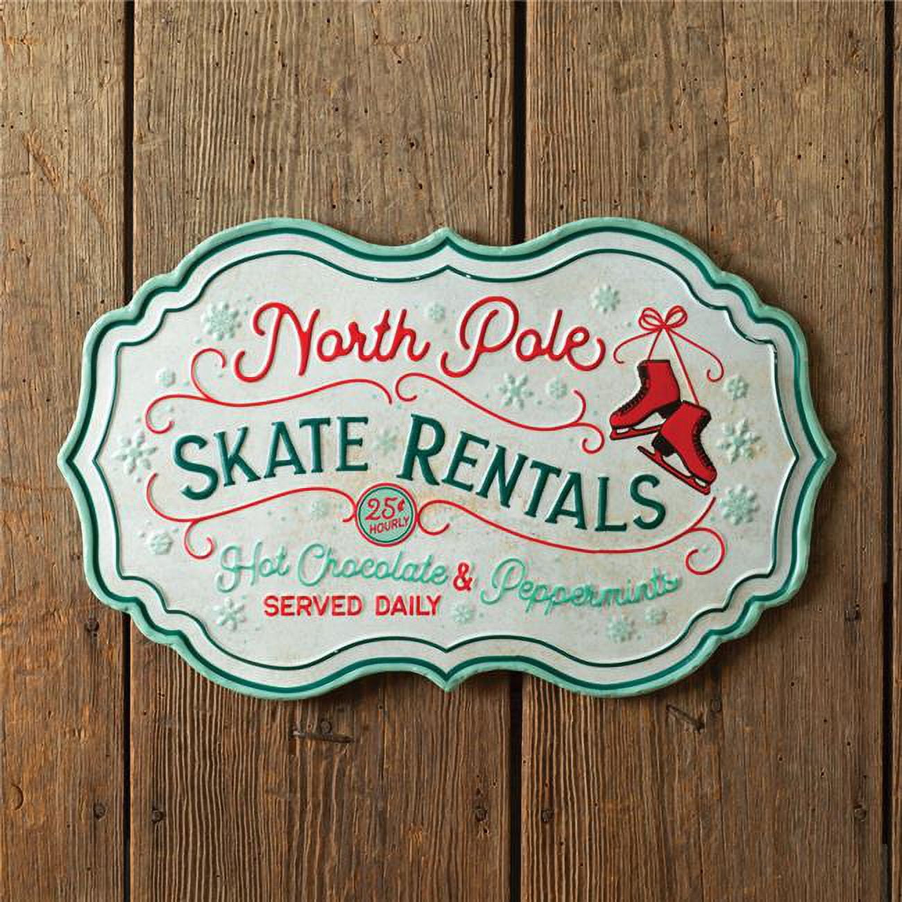North Pole Skate Rentals Metal Wall Sign - Walmart.com