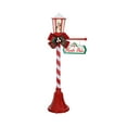 "North Pole"" Musical Snowman Lamp Post, LED Lights & Animated Blowing ...