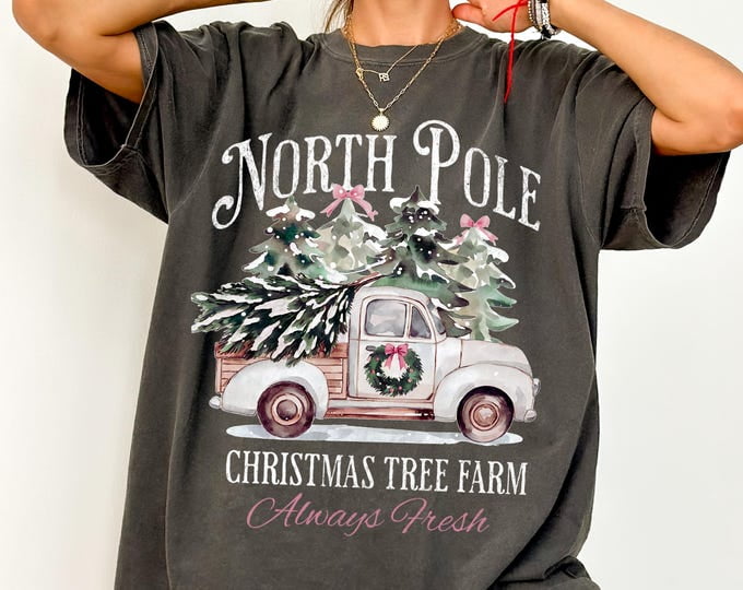 North Pole Tree Farm Truck Sweatshirt - Walmart.com