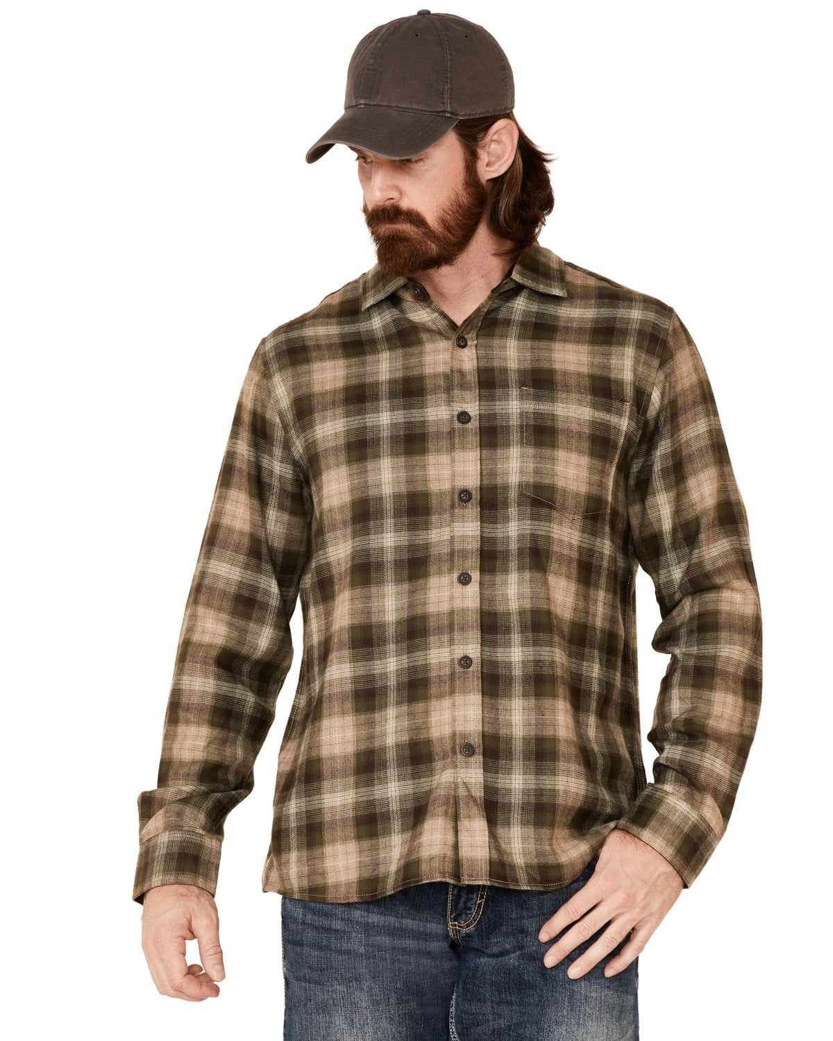 North River Men's Performance Plaid Long Sleeve Button-Down Western Shirt Forest Green - Walmart.com