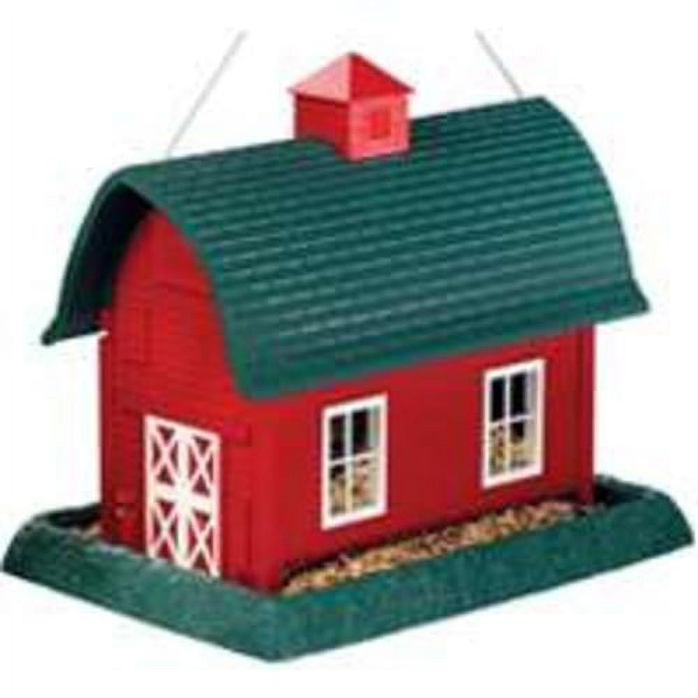 North States Large Red Barn Bird Feeder, 8 lb, Plastic, Removable Tray ...