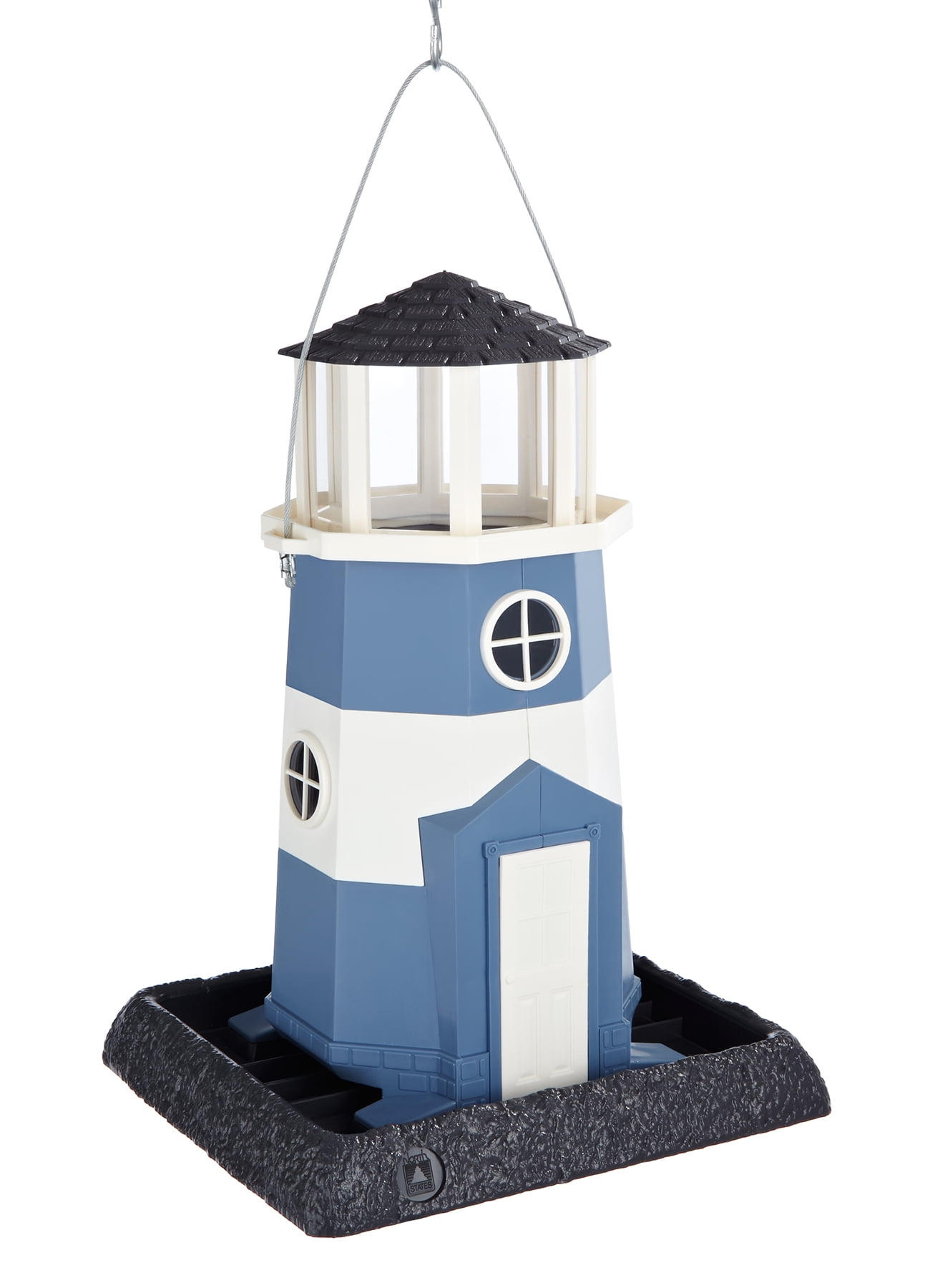 North States 9076 14.5" Blue & White Lighthouse Bird Feeder - Walmart.com