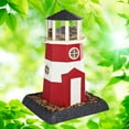 North States Village Collection Red & White Lighthouse Hopper Bird ...