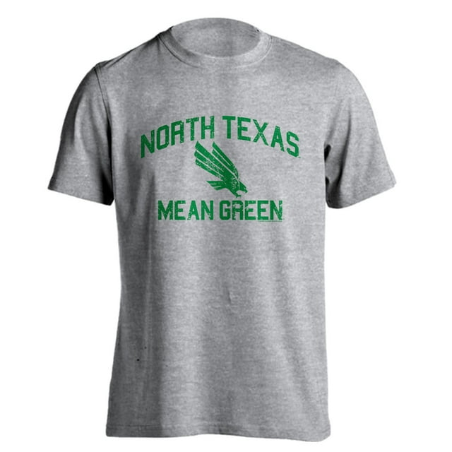 North Texas UNT Mean Green Distressed Retro Eagle Logo Athletic Heather ...