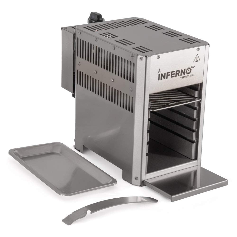 NorthFire InfernoGO Silver Propane Infrared Gas Grill with 1500°F ...