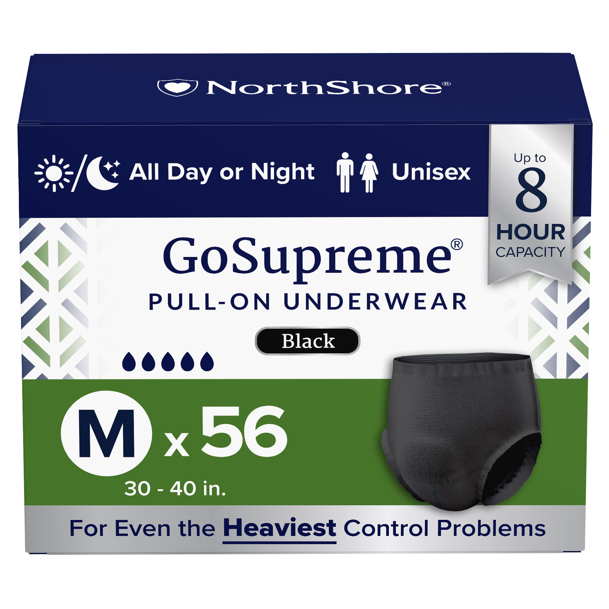 NorthShore GoSupreme Super Absorbent Overnight Incontinence Underwear ...