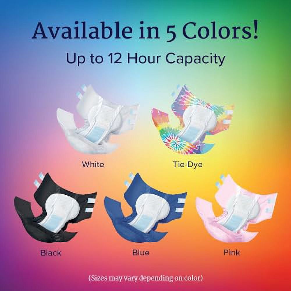 NorthShore MegaMax Adult Overnight Diapers, 12-Hour Tab-Style, Small, 10 Count Bag, Blue, 24-34 ...