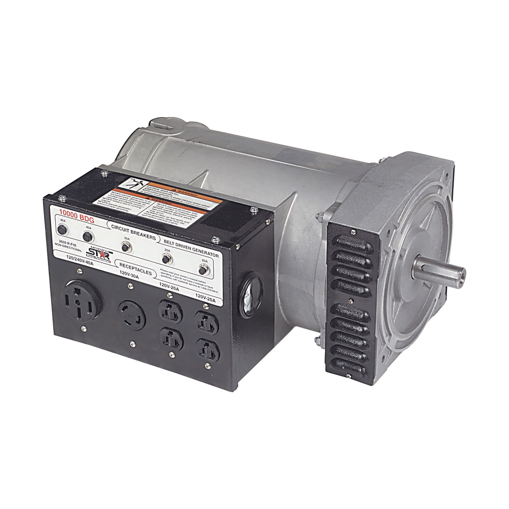 NorthStar Belt Driven Generator Head, 10,000 Surge Watts, 9,600 Rated ...
