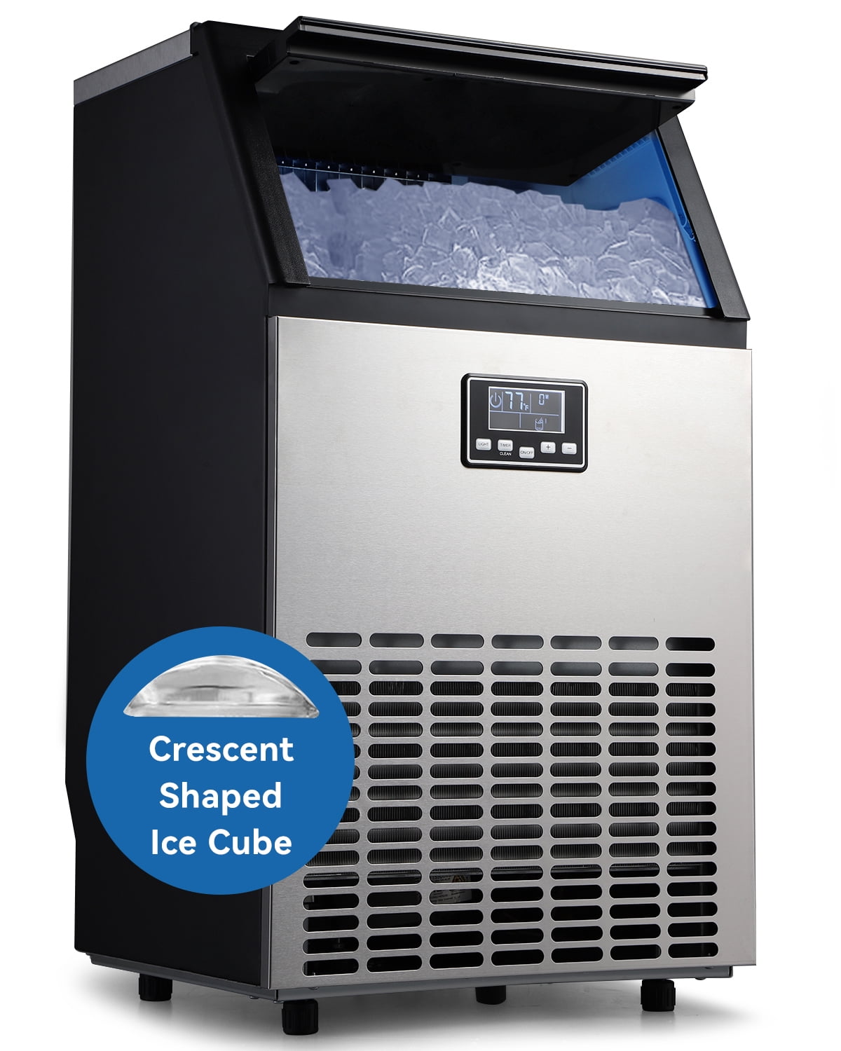 Northair 120lb Crescent Ice Maker with Double-Sided Evaporator ...