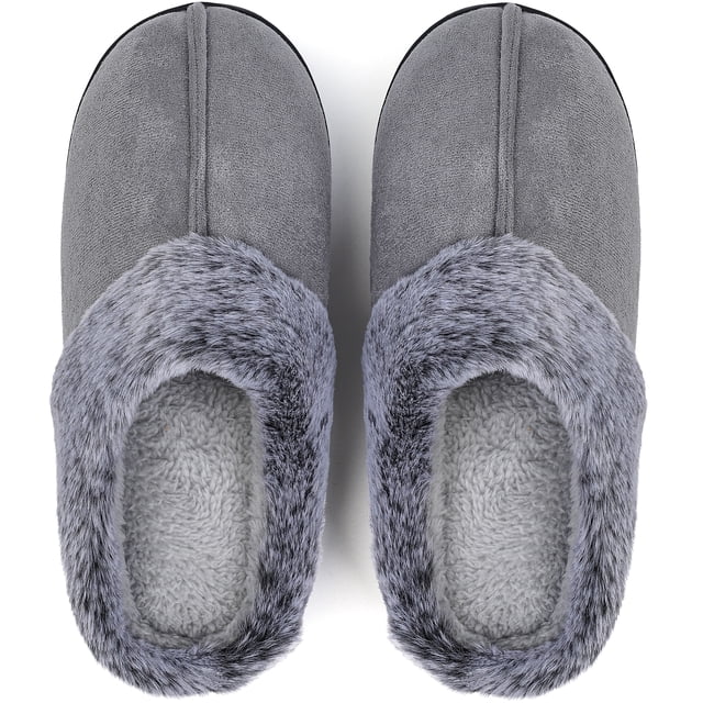 Northblanc Women's Fuzzy Memory Foam Slippers Fluffy Winter House Shoes ...