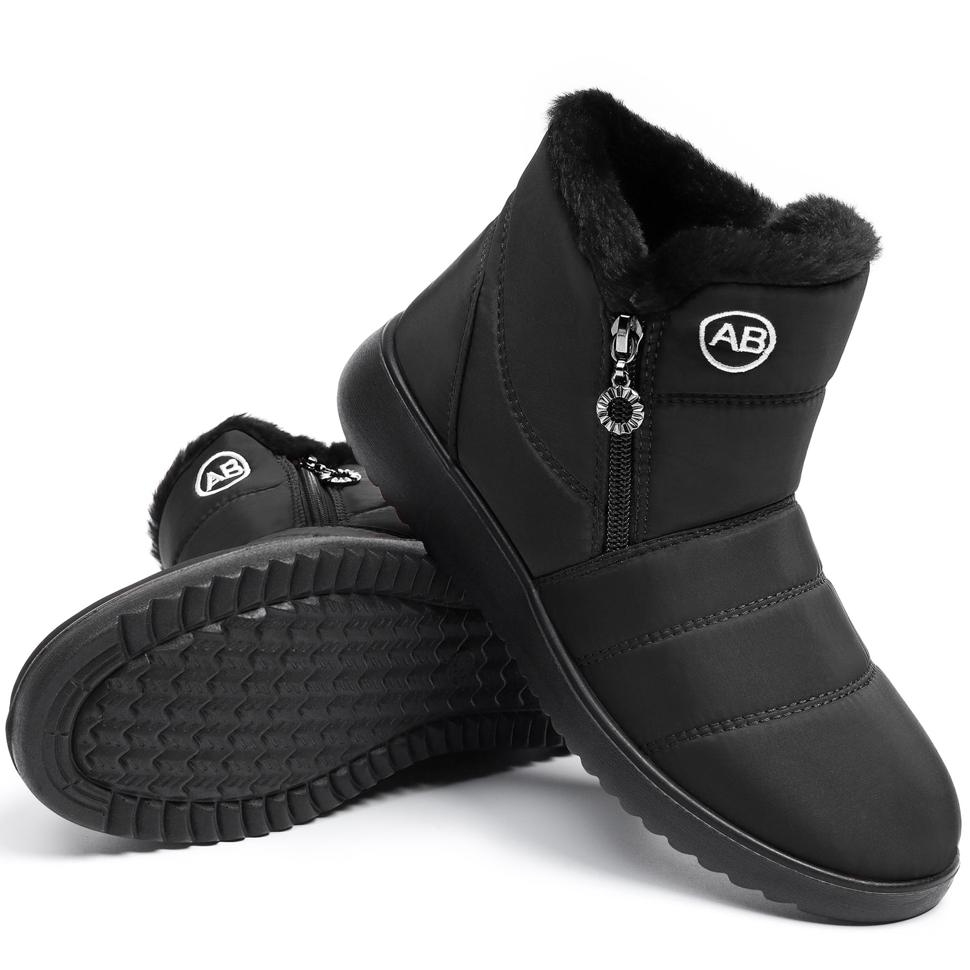 Northblanc Womens Warm Fur Lined Winter Snow Boots Waterproof Ankle ...