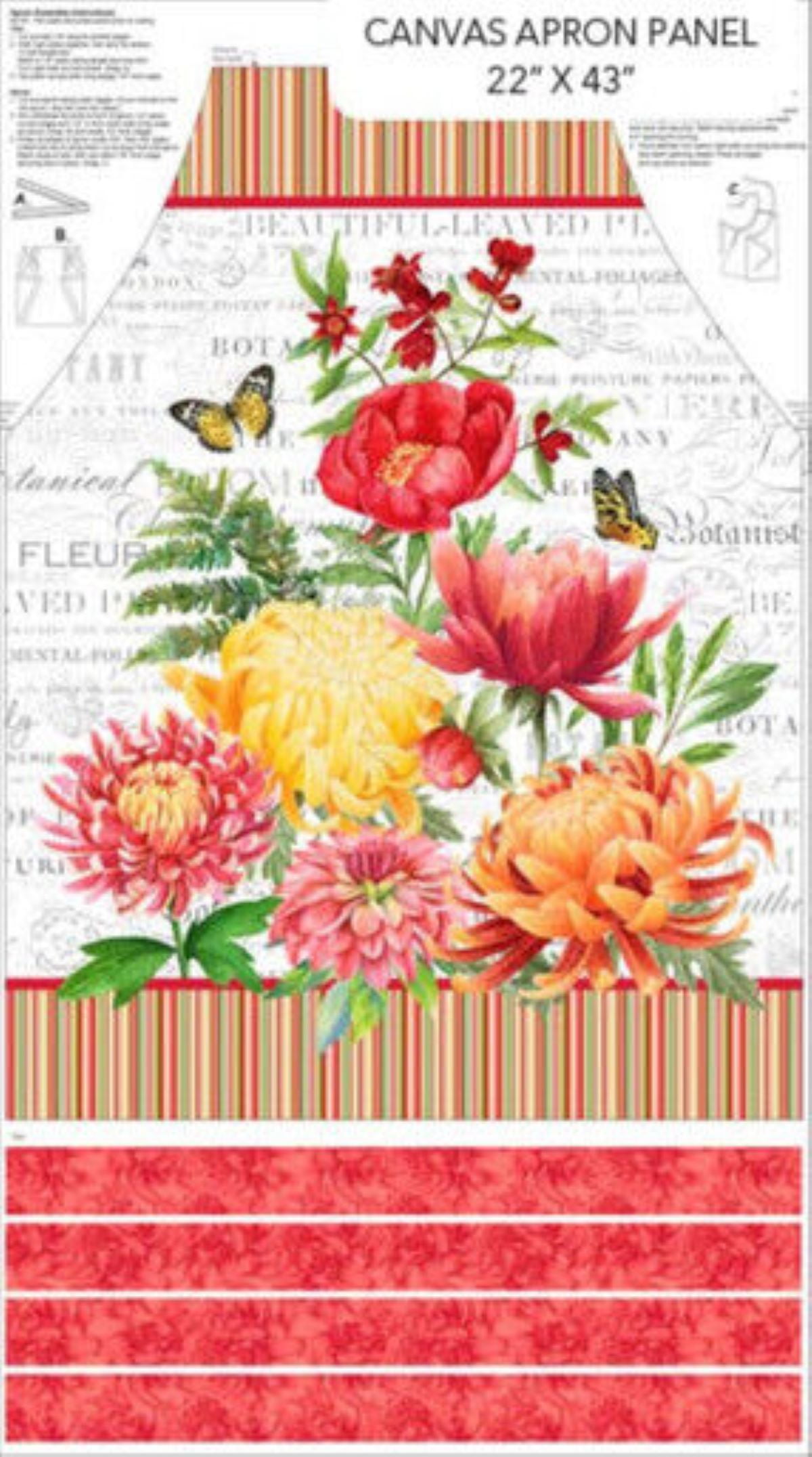 Northcott Morning Blossom by Michel Design Works C24928 10 Canvas Apron Panel - Walmart.com