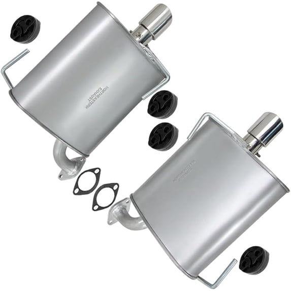 Northeastern Exhaust Passenger & Driver Side Muffler Kit Fits 2009–2013 ...