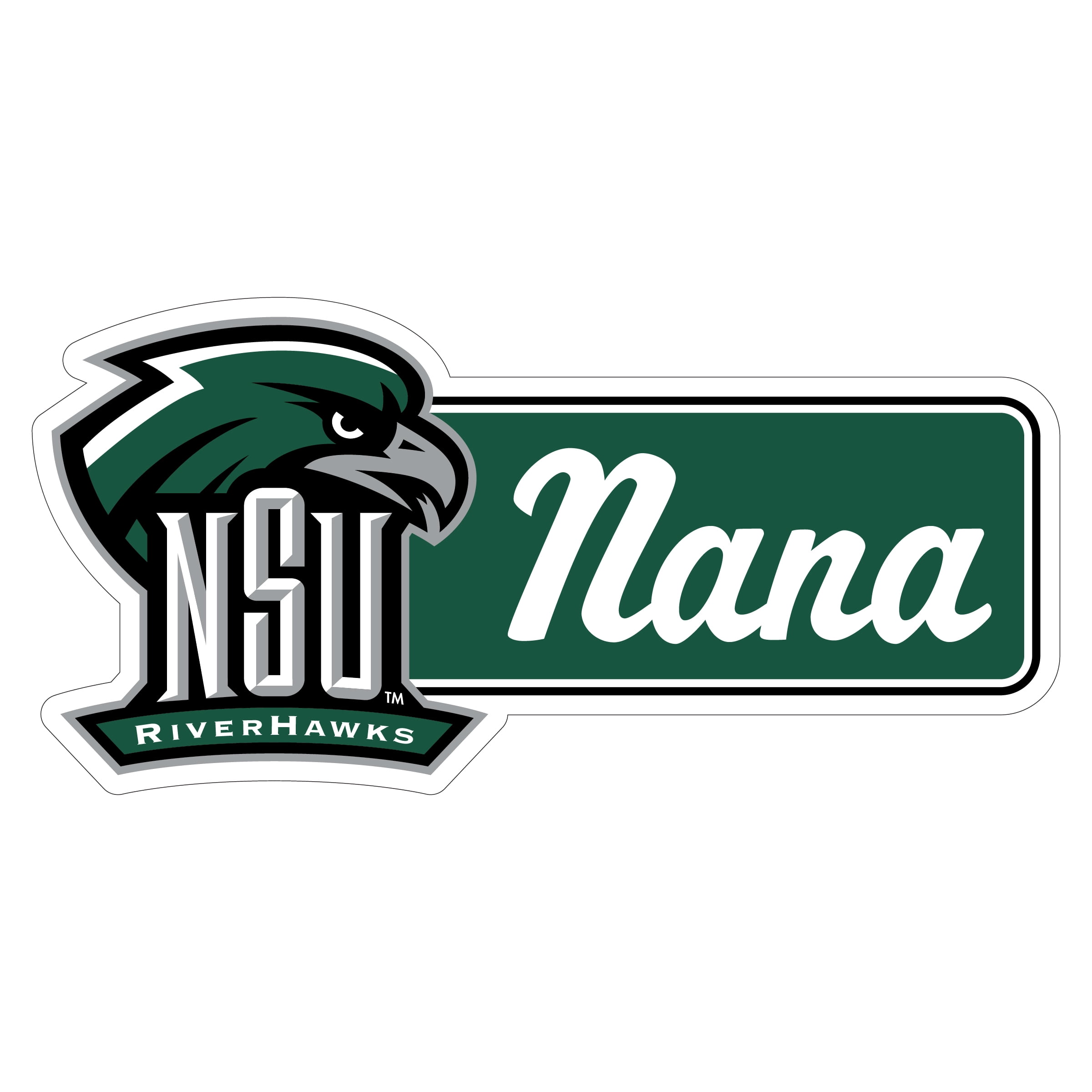 Northeastern State University Riverhawks Proud Nana Die Cut Decal ...