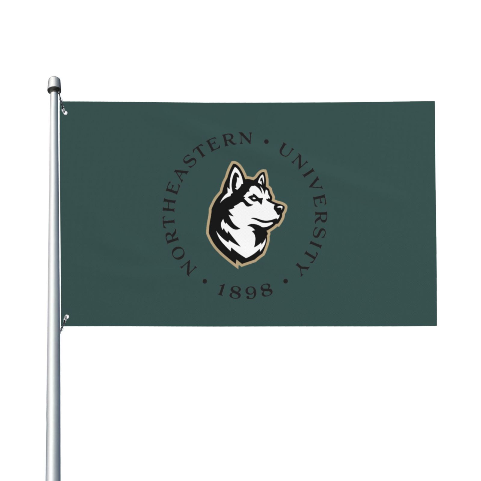 Northeastern University Flag 3x5 Outdoor ,Sewn Stripes, Stronger Brass ...