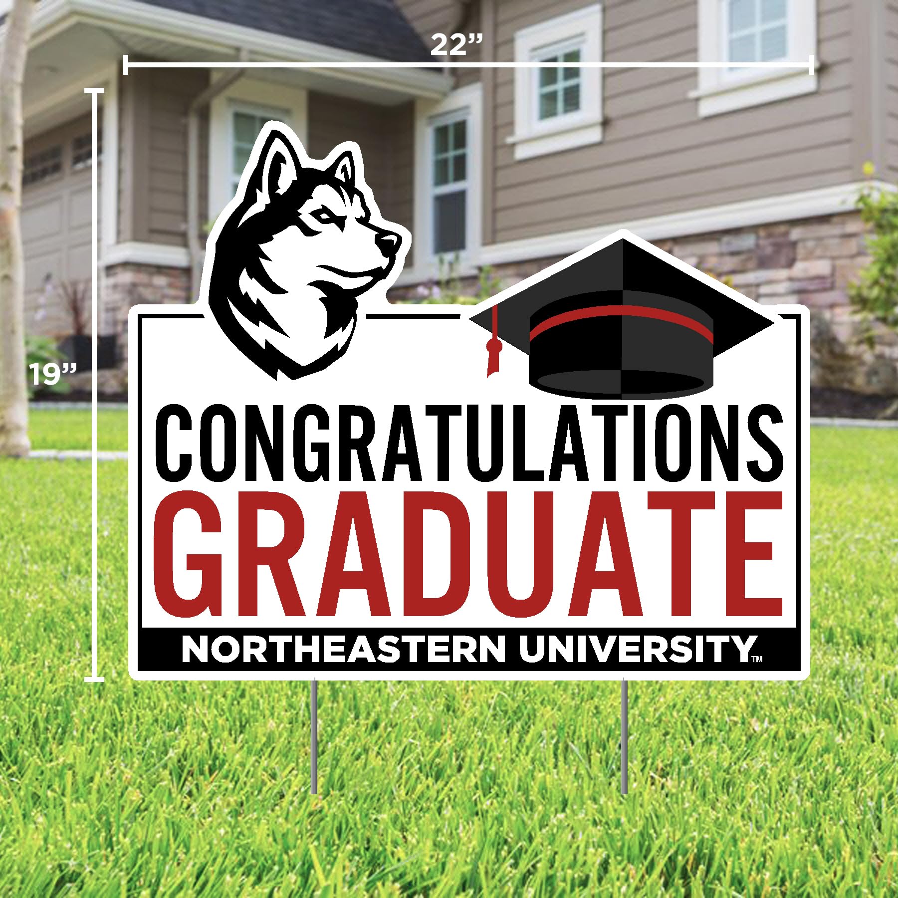 Northeastern University Huskies - Congratulations Graduate Color Shock ...