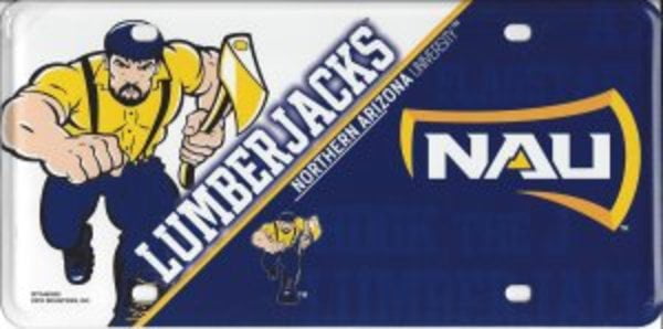 Northern Arizona Lumberjacks Metal License Plate - Walmart.com