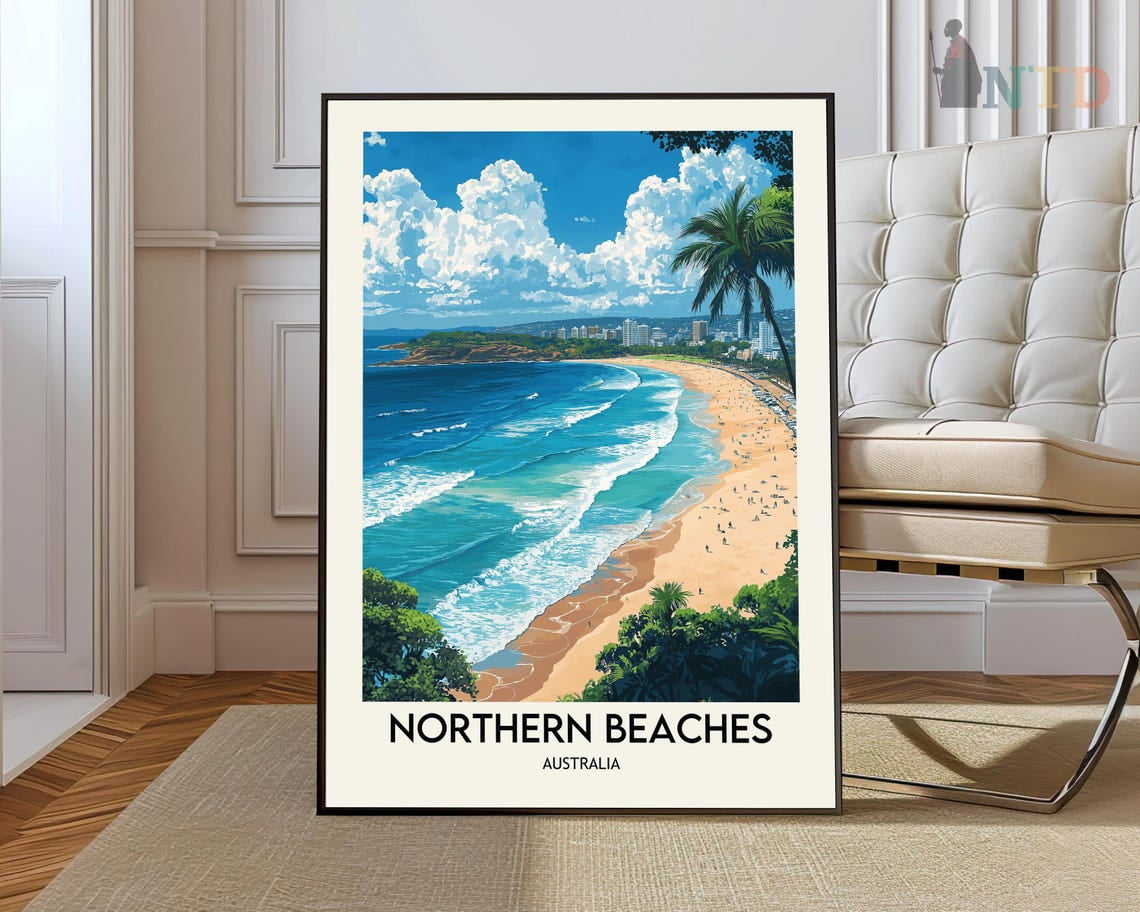 Northern Beaches Print, Northern Beaches Wall Art, Northern Beaches ...