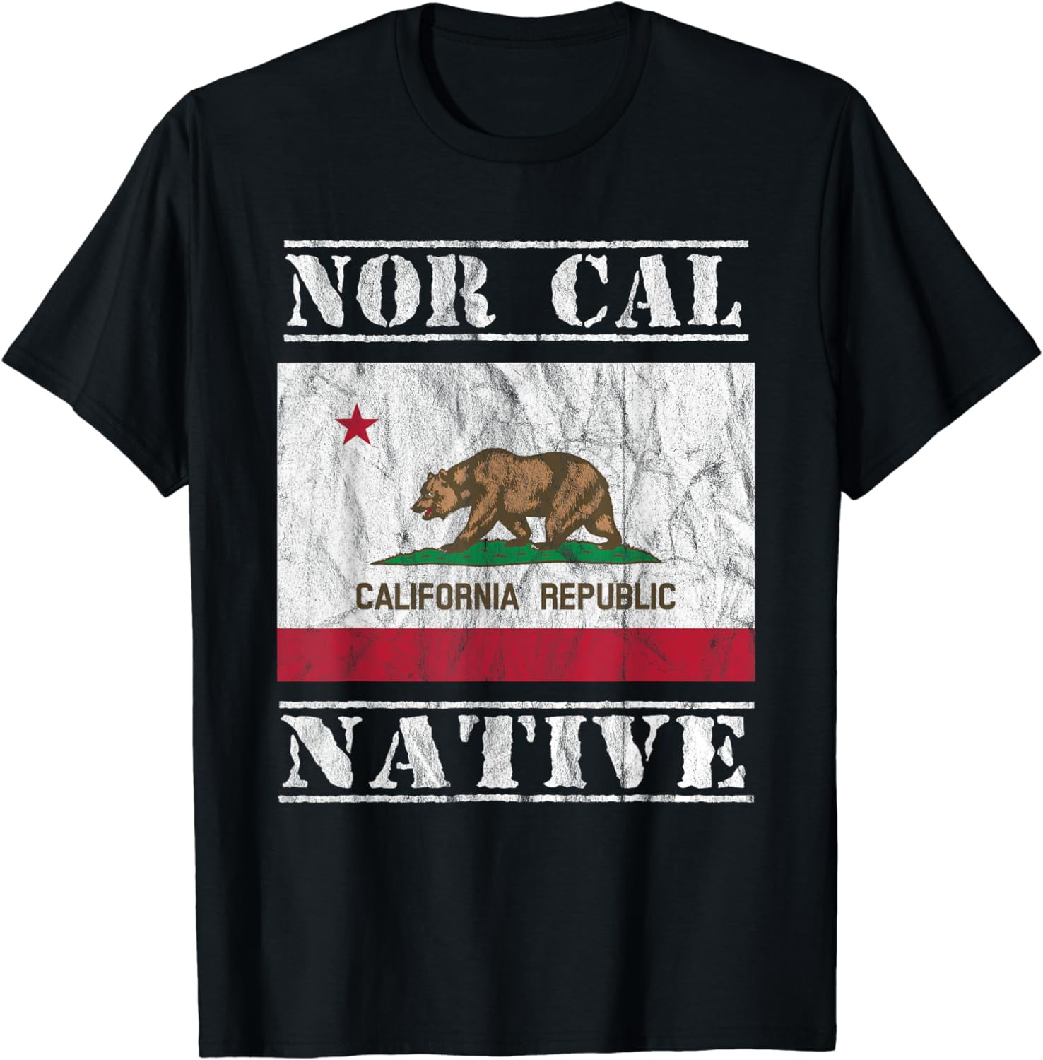 Northern California Nor Cal Native T Shirt California Flag - Walmart.com