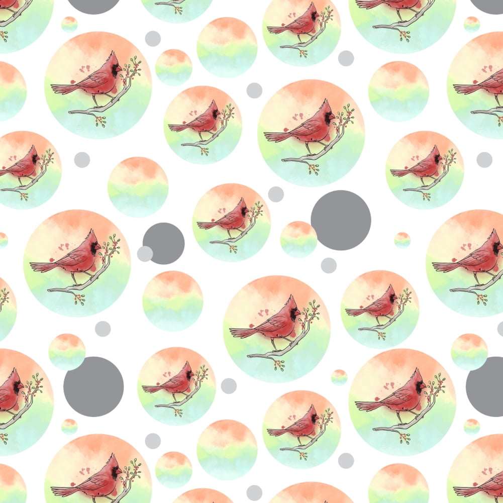 Northern Cardinal Watercolor Northeastern Bird Premium Gift Wrap ...