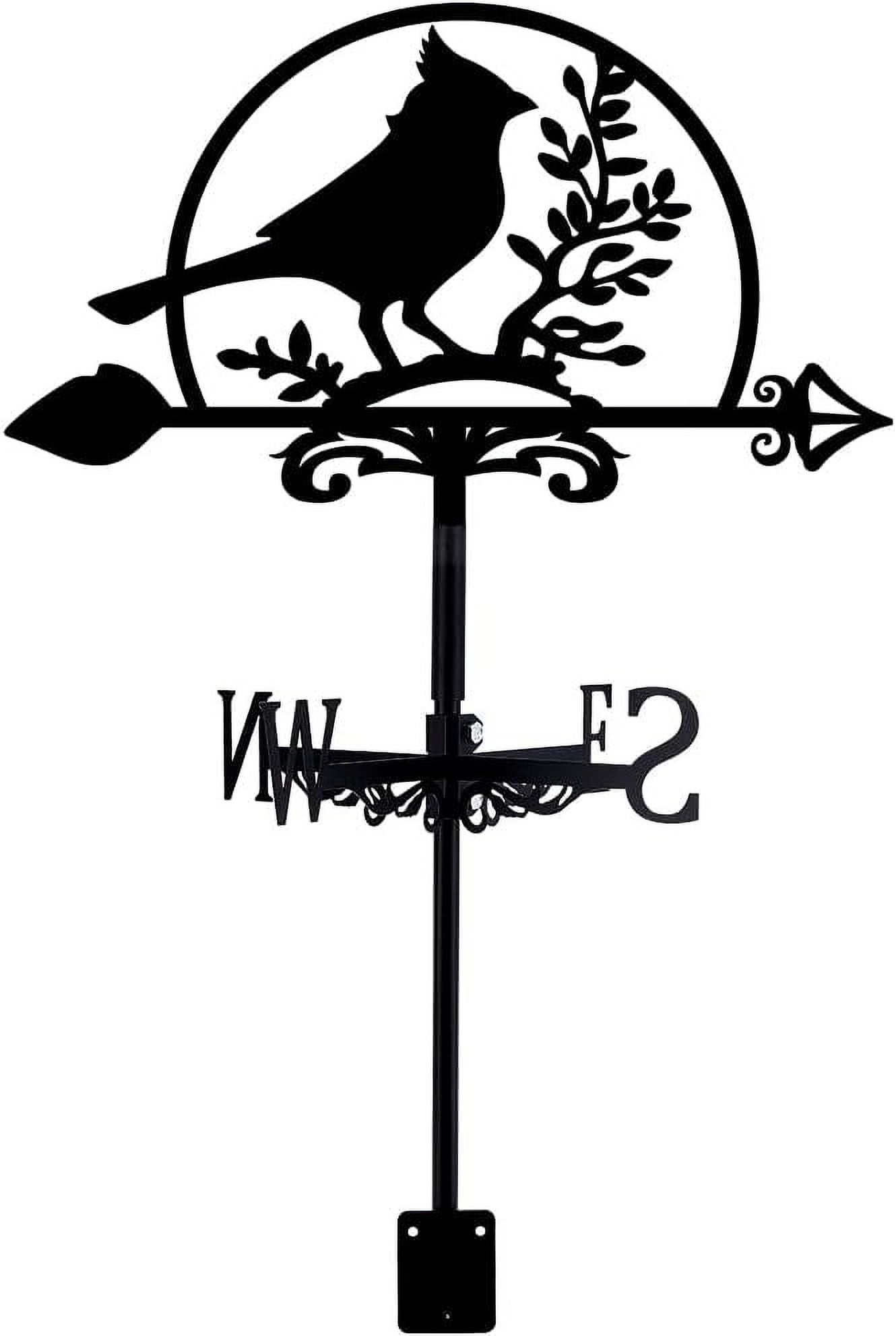 Northern Cardinal Weathervane Wrought Iron Wind Vane Bird Animal Metal ...
