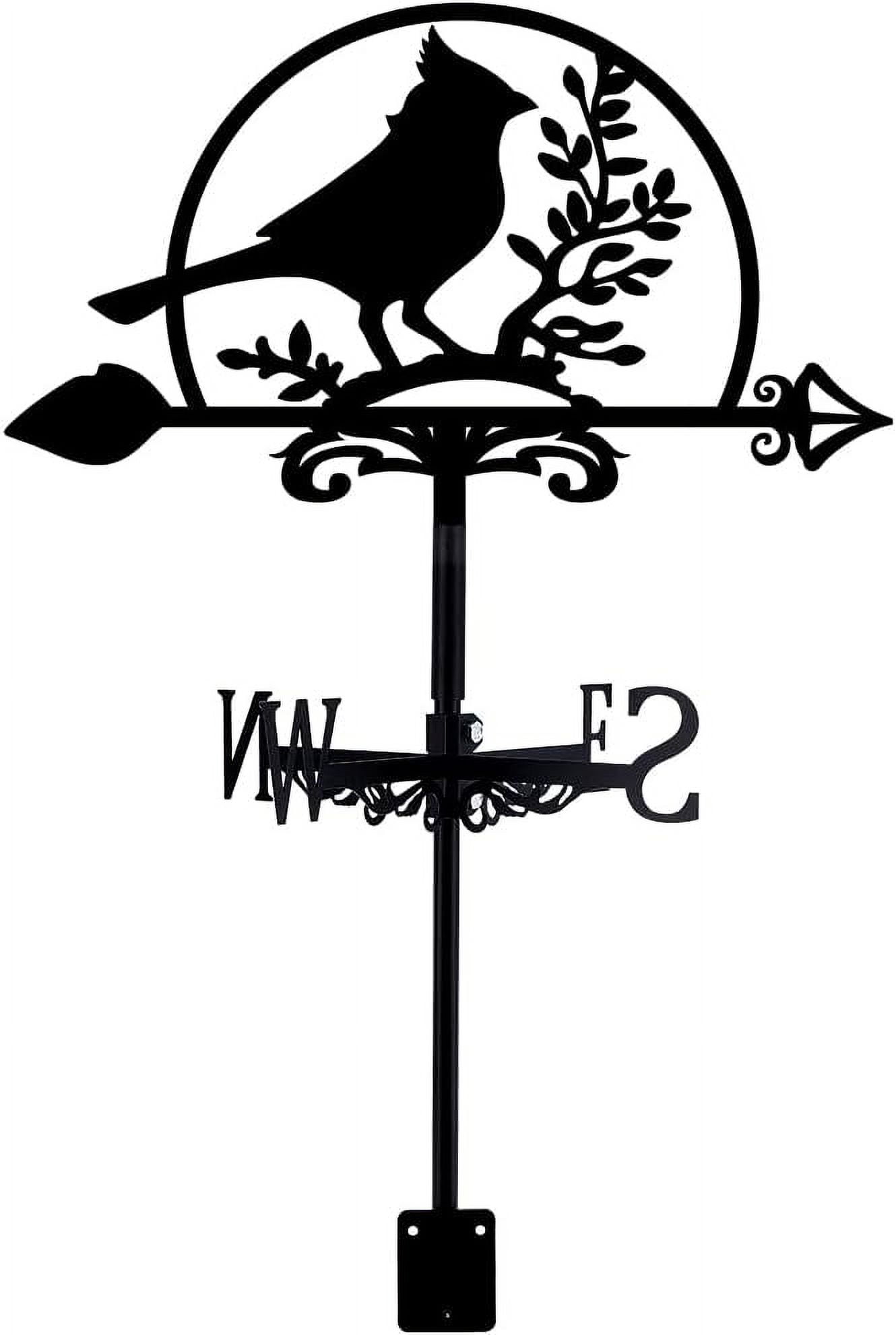 Northern Cardinal Weathervane Wrought Iron Wind Vane Bird Animal Metal ...