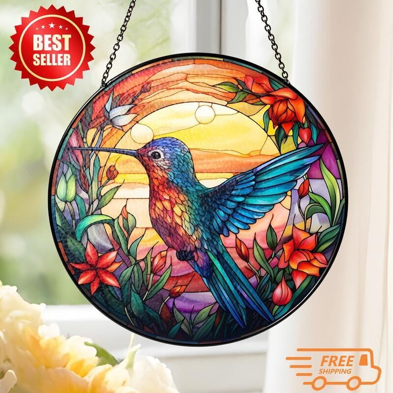 Northern Cardinals Suncatcher, Glass-Effect Remembrance Window Hanging ...