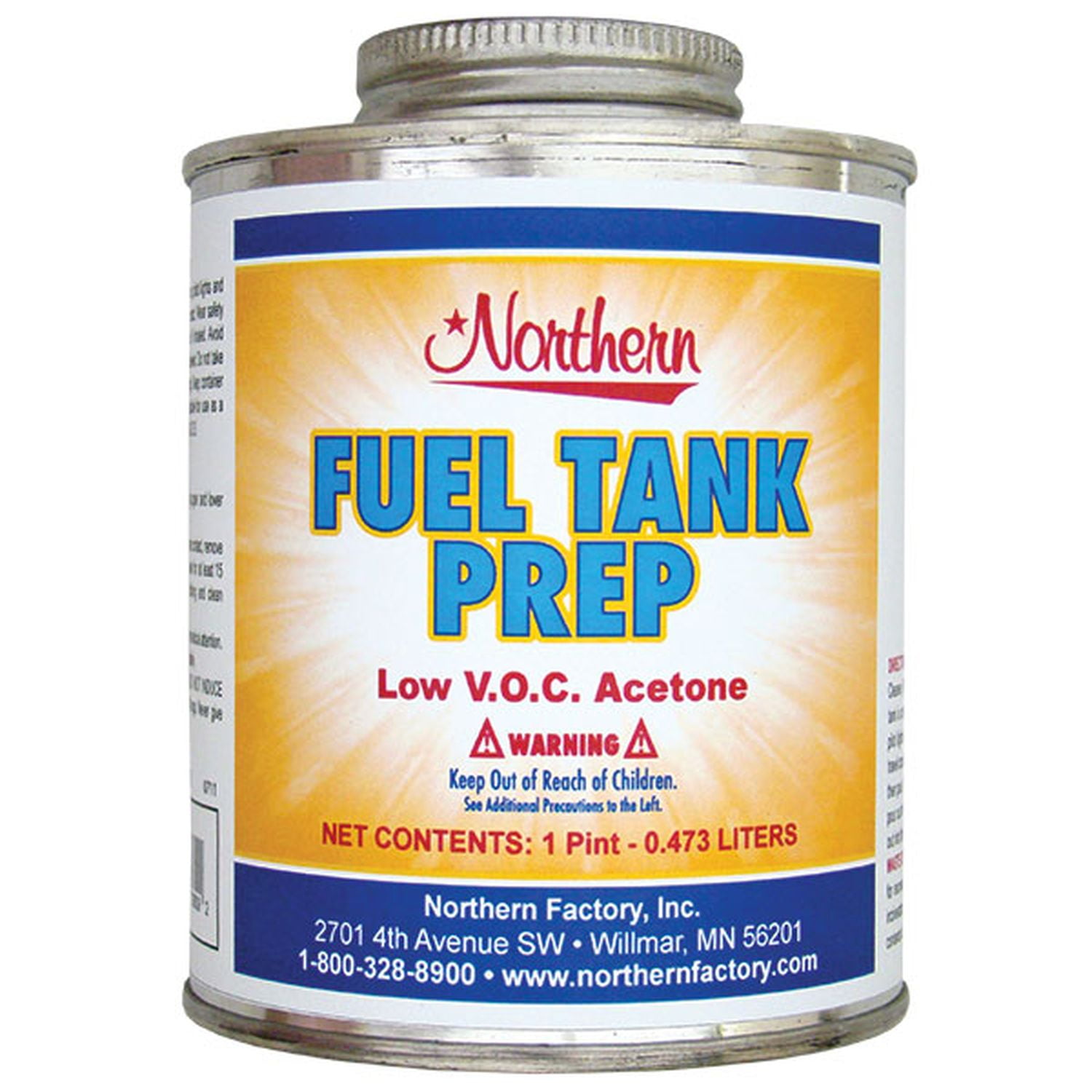 Northern Factory Sales RW0125-55 Fuel Tank Prep Low Voc Acetone ...