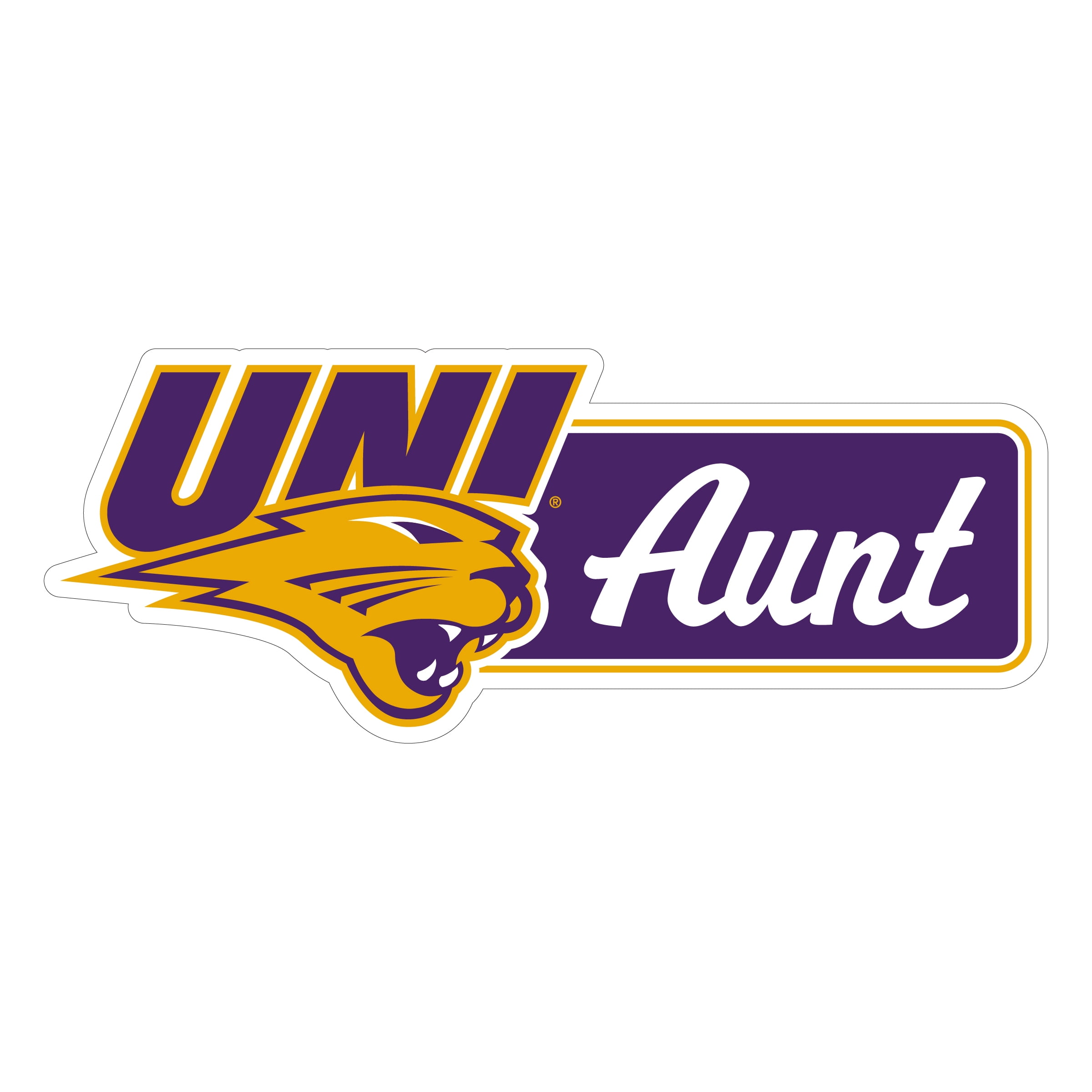 Northern Iowa Panthers Proud Aunt Die Cut Decal Officially Licensed ...