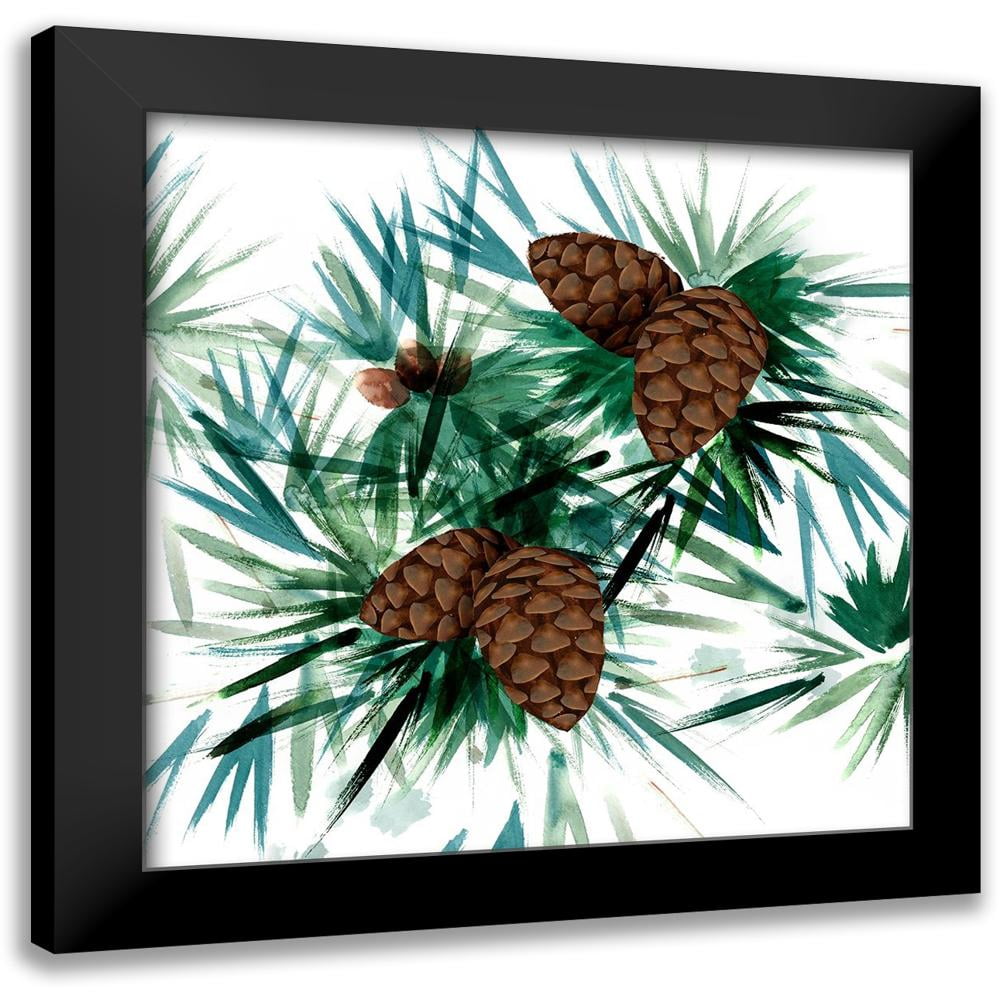 Northern Lights 20x20 Black Modern Framed Museum Art Print Titled - Christmas Hinterland II-Pine ...