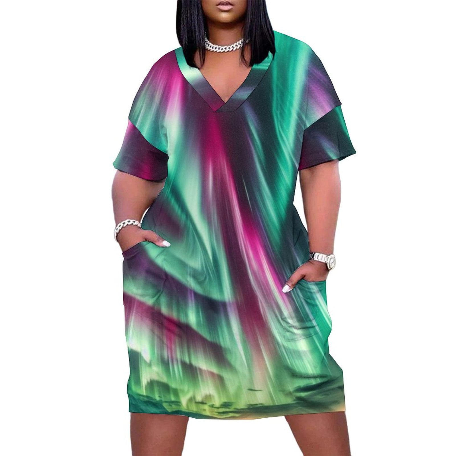 Northern Lights Loose Pocket Dress dress for woman Long dress woman ...