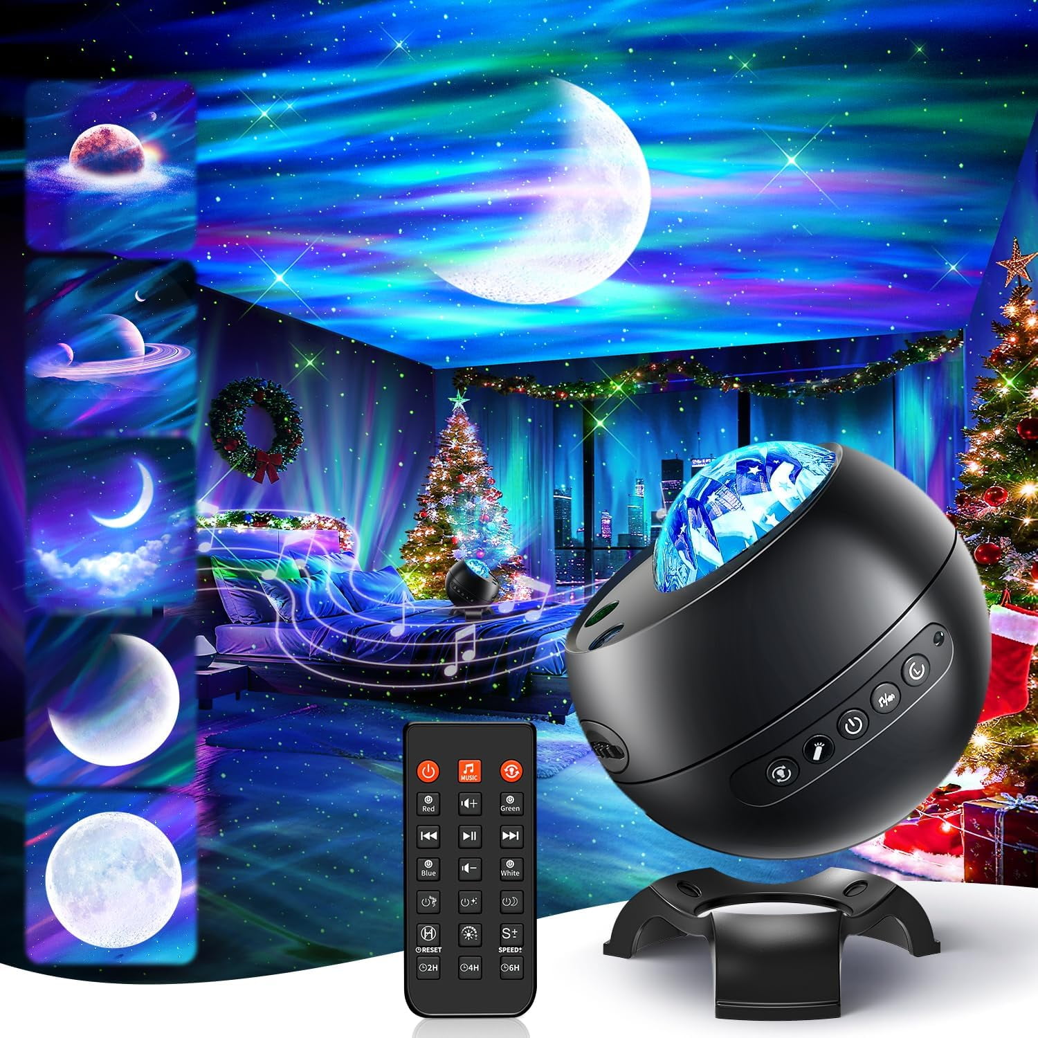 Northern Lights Projector Galaxy Projector for Bedroom, 300+Colors ...